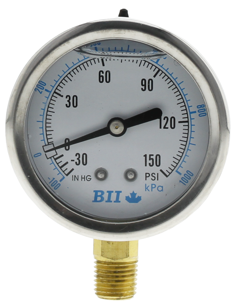 304 Stainless Steel Brass Liquid Vacuum/Pressure - Boshart Industries