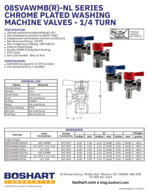 08SVAWMB(R)-NL SERIES - Boshart Industries