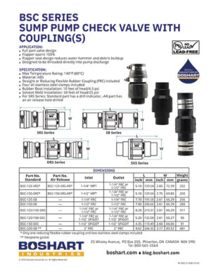 BSC SERIES WITH COUPLING(S) - Boshart Industries