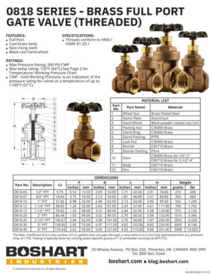 Technical Sheets - Boshart Industries