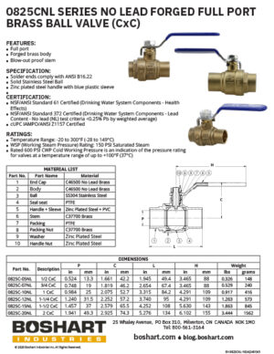 0825CNL SERIES - Boshart Industries